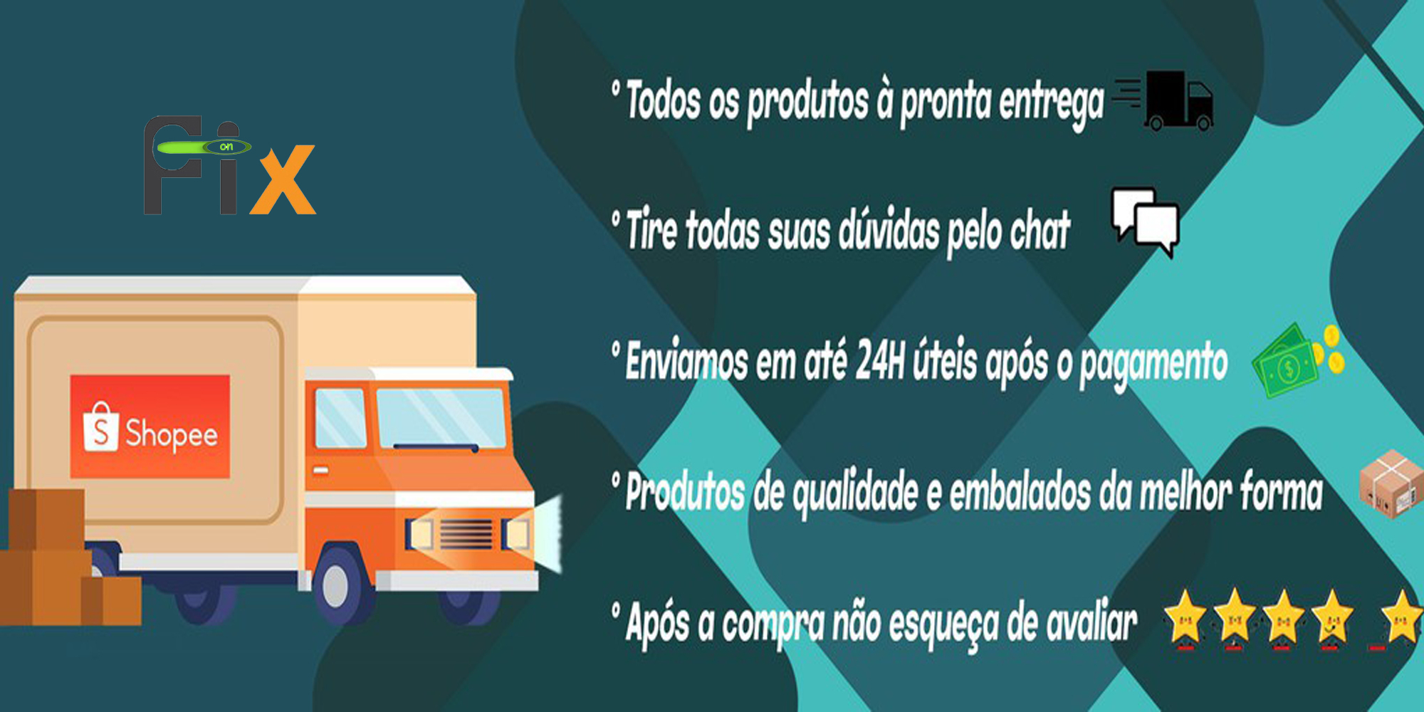 FIX ON, Loja Online | Shopee Brasil