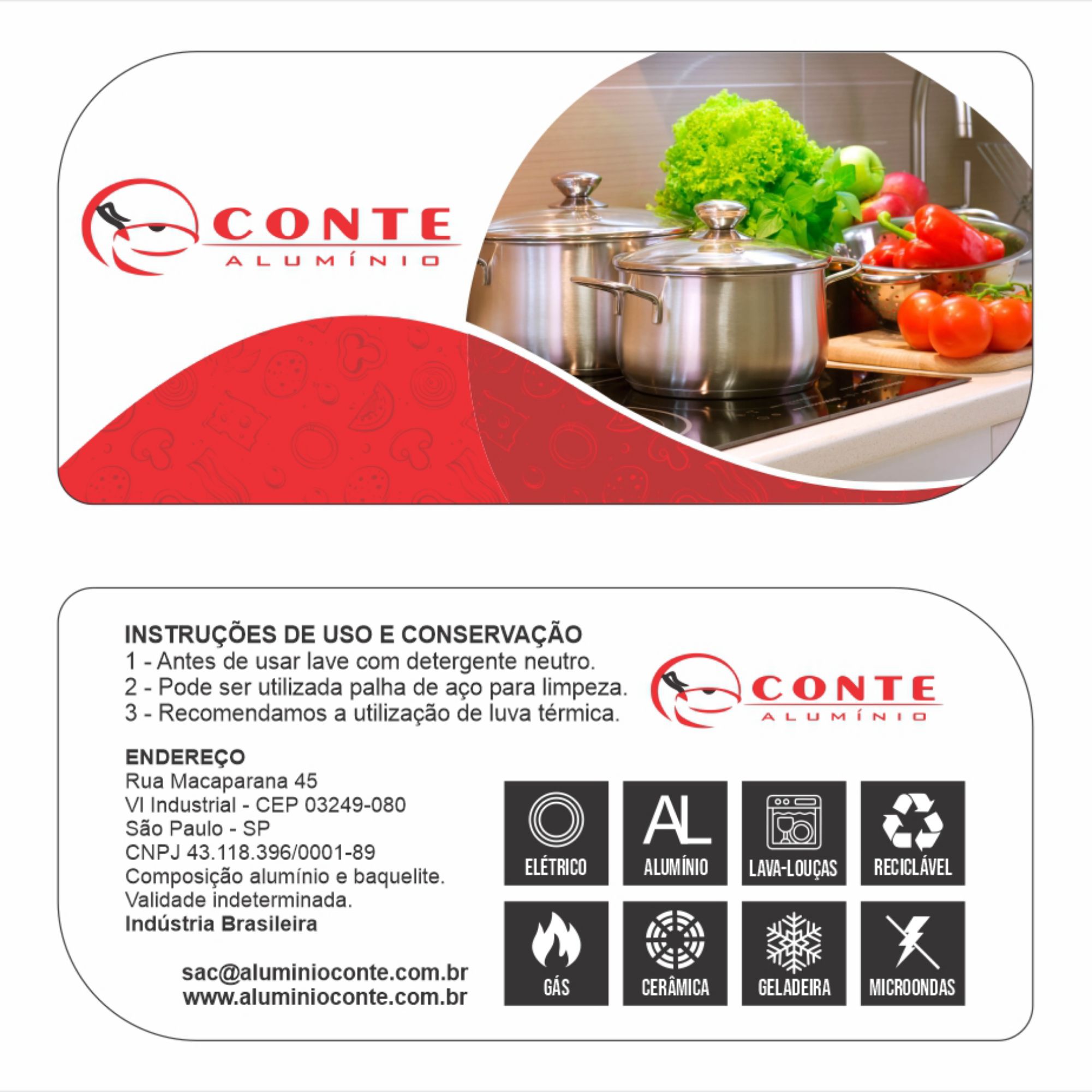 Aluminio Conte, Loja Online | Shopee Brasil