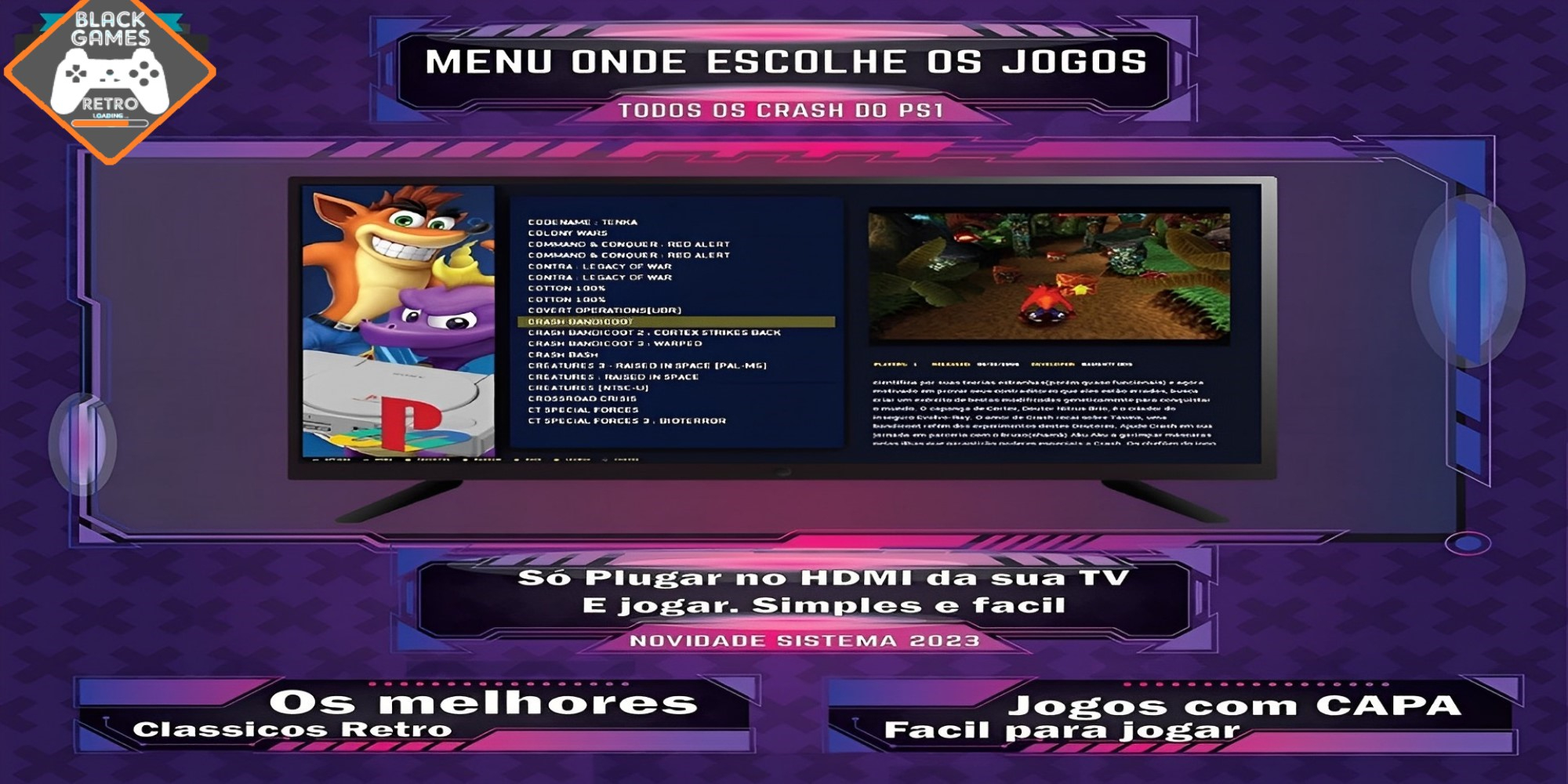 BLACK RETRO GAMES, Loja Online | Shopee Brasil