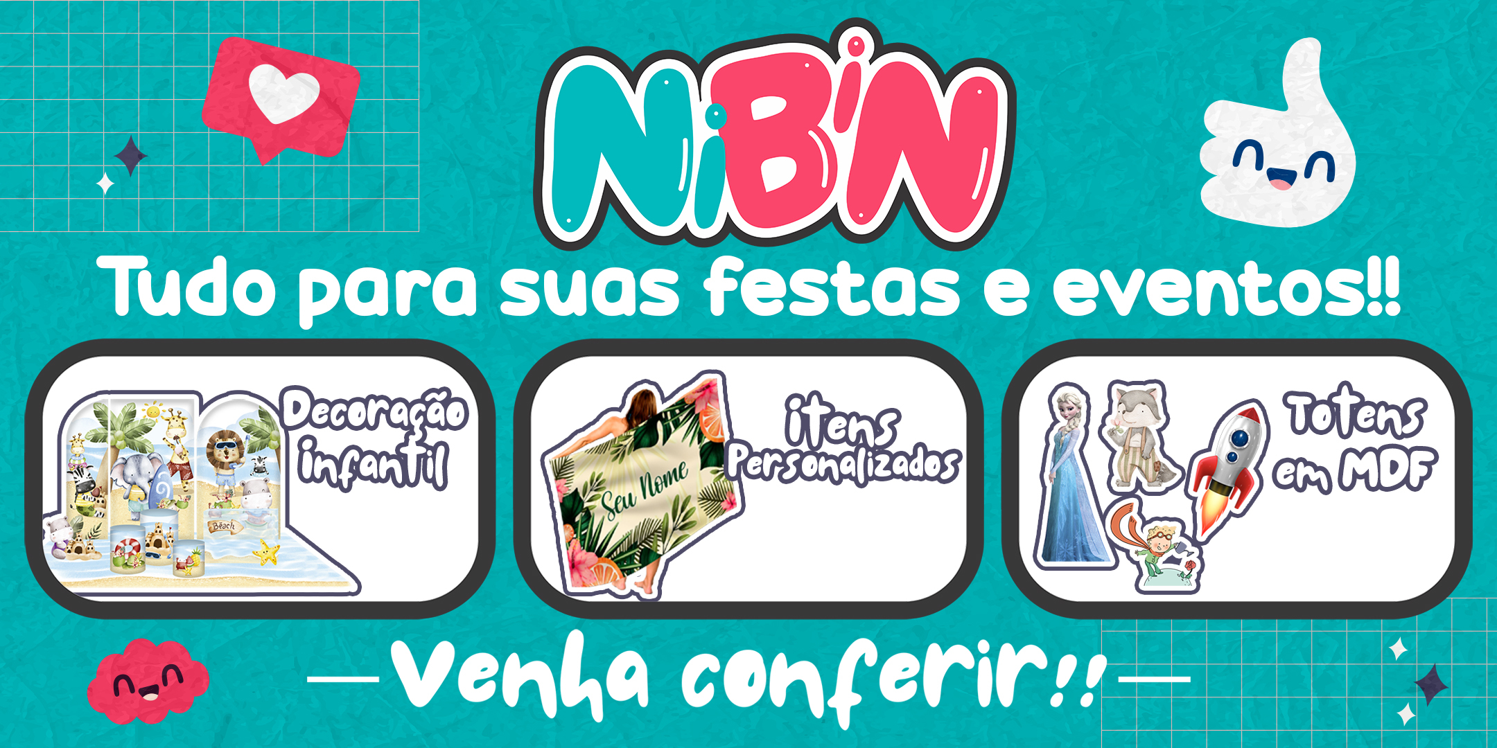 NiBiN | Festas e Sublimação, Loja Online | Shopee Brasil