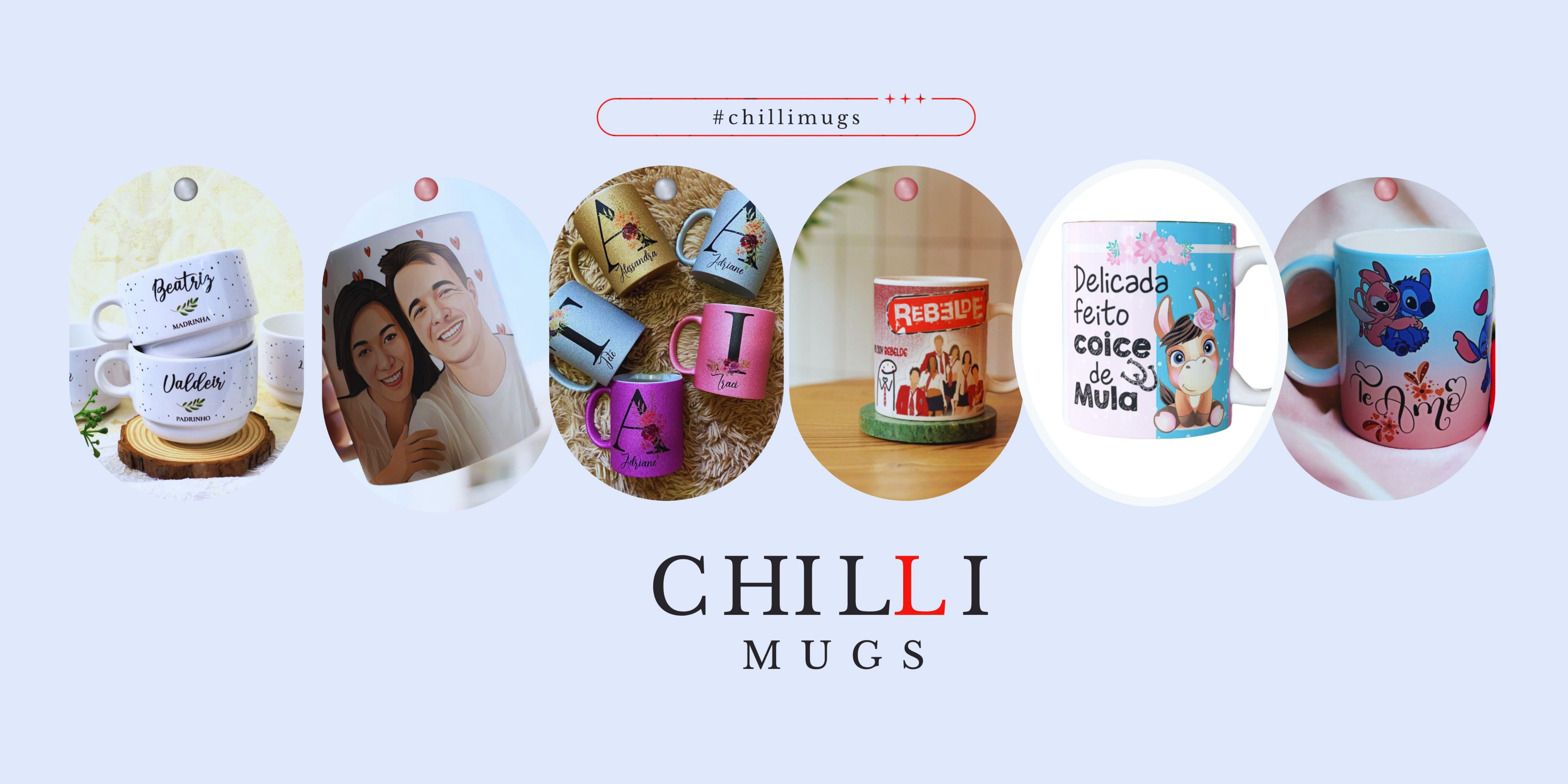 CHILLI MUGS PERSONALIZADOS, Loja Online | Shopee Brasil