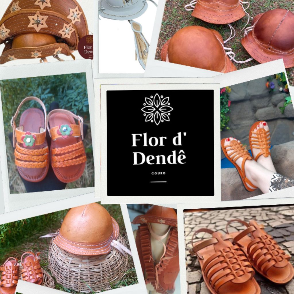Flor d´ dendê Couro, Loja Online | Shopee Brasil